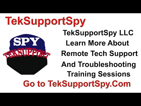 TekSupportSpy LLC Tech Support Troubleshoot Training Service Commercial