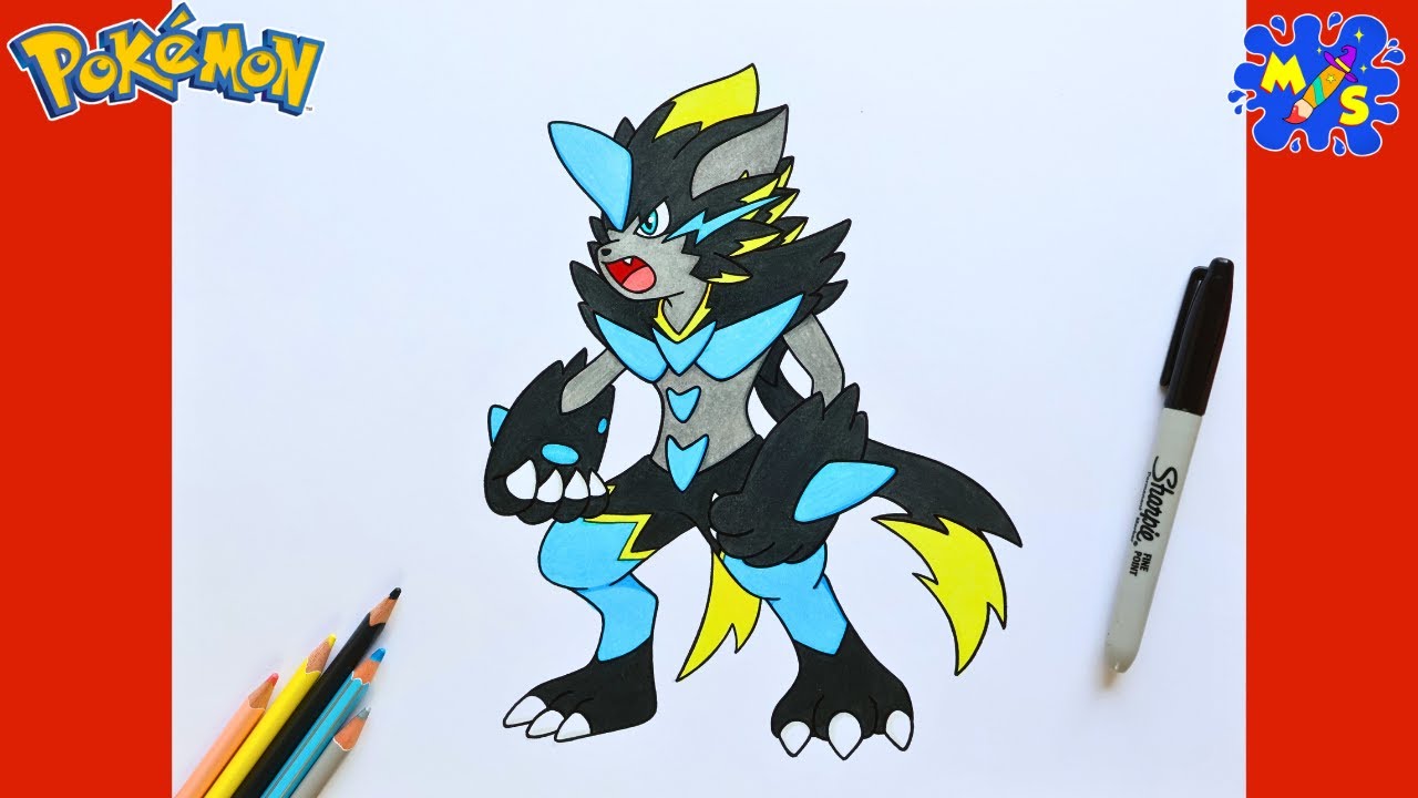 How to Draw Mega Zeraora from Pokemon Legends ZA | Step-by-Step Drawing Tutorial!