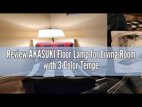 Review AKASUKI Floor Lamp for Living Room with 3 Color Temperatures, Foot Switch Standing Lamps for