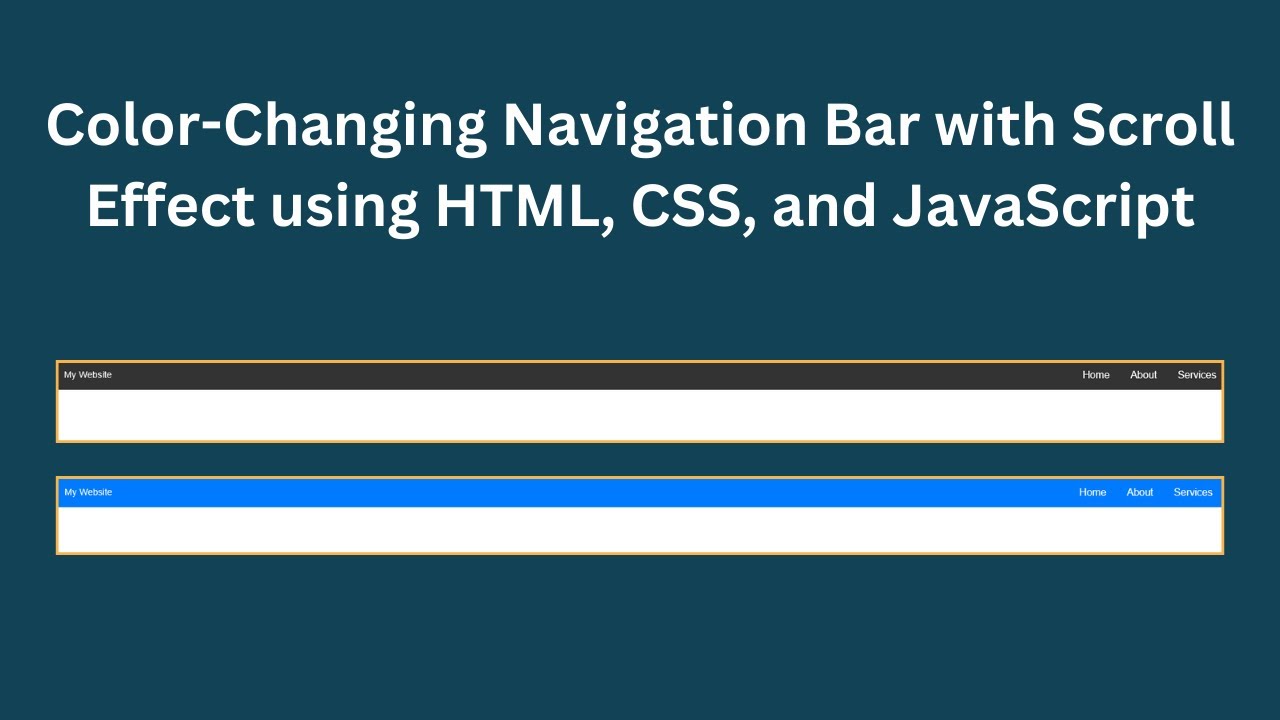 Color-Changing Navigation Bar with HTML, CSS, and JavaScript | Step-by-Step Guide 🎨✨