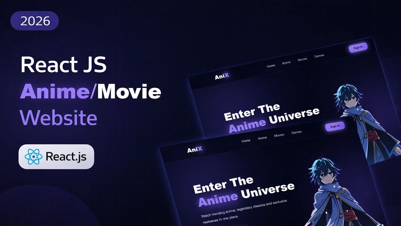 Build a Anime Movie Website in React Js | Fast Code