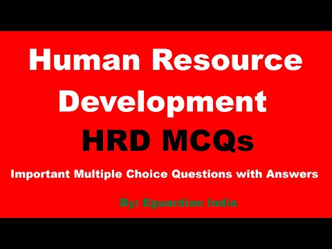 Human Resource Development MCQ Questions with Answers | HRD MCQs