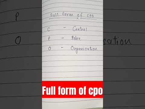 full form of cpo #shortvideo