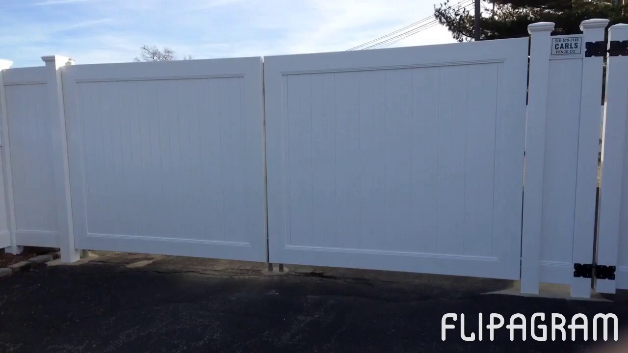 PVC Double Drive Gate with Metal Frame