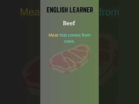 English Word - Beef - Meaning With An Example #englishwords #english #beef
