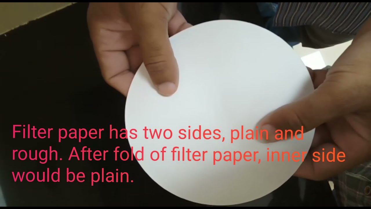 How to fold a laboratory filter paper