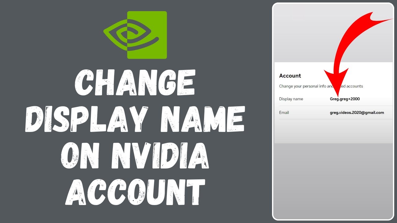 How to Change Display Name in NVIDIA Account