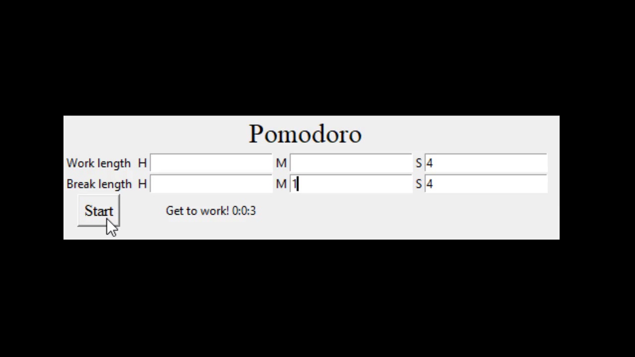 Python Pomodoro Timer using Tkinter
