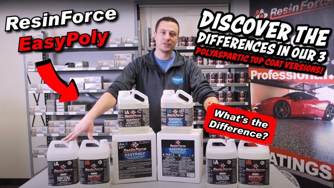ResinForce EasyPoly: Discover the Differences in Our 3 Polyaspartic Top Coat Versions!