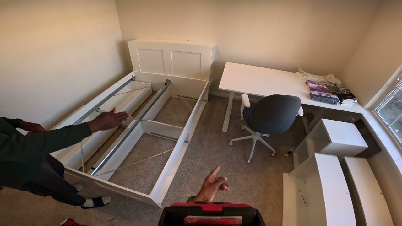 IKEA BRIMNES || Headboard and Bed instructions #gopro #ikea #diy #taskrabbit (Part 3)