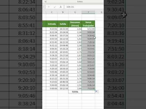 CONTROL de HORAS en EXCEL 🕐