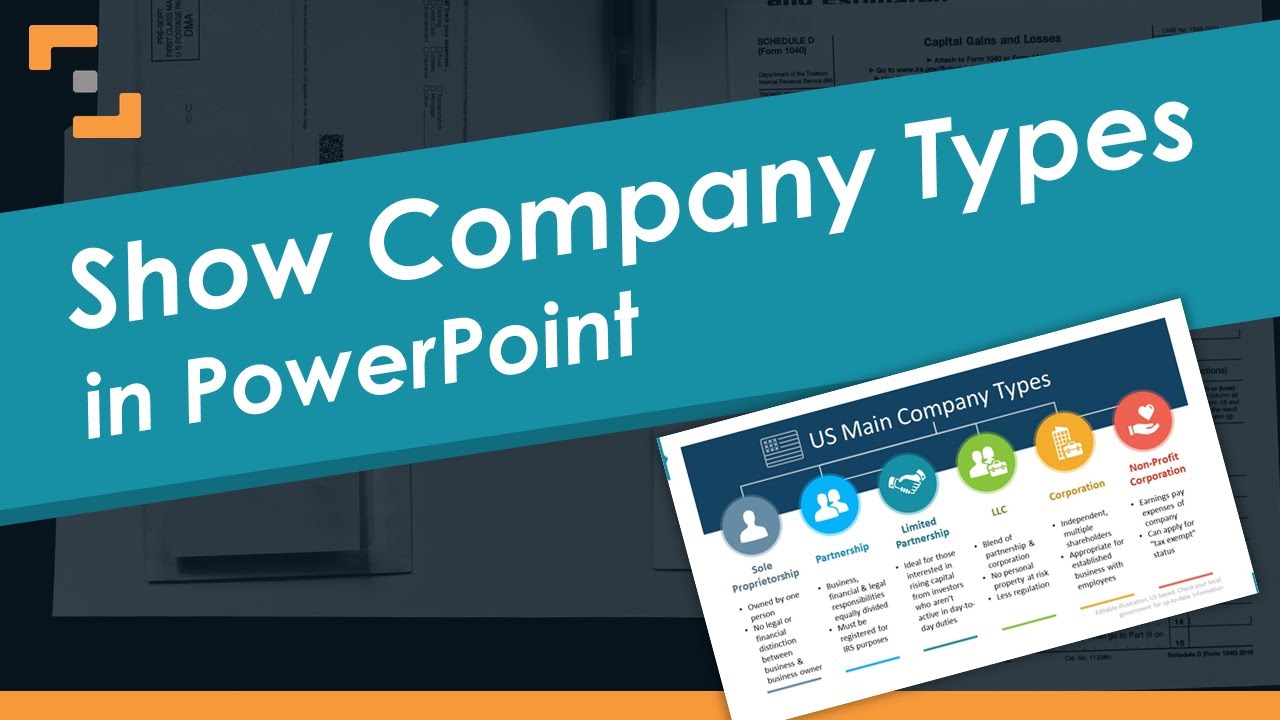 Creative ppt Template – How to Present Company Types in PowerPoint