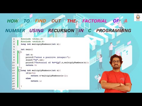 How to find out the factorial of a number using recursion in C programming
