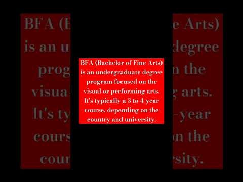 what is bfa course and job opportunity #BFA#BachelorOfFineArts#FineArts#ArtStudent#BFAStudent