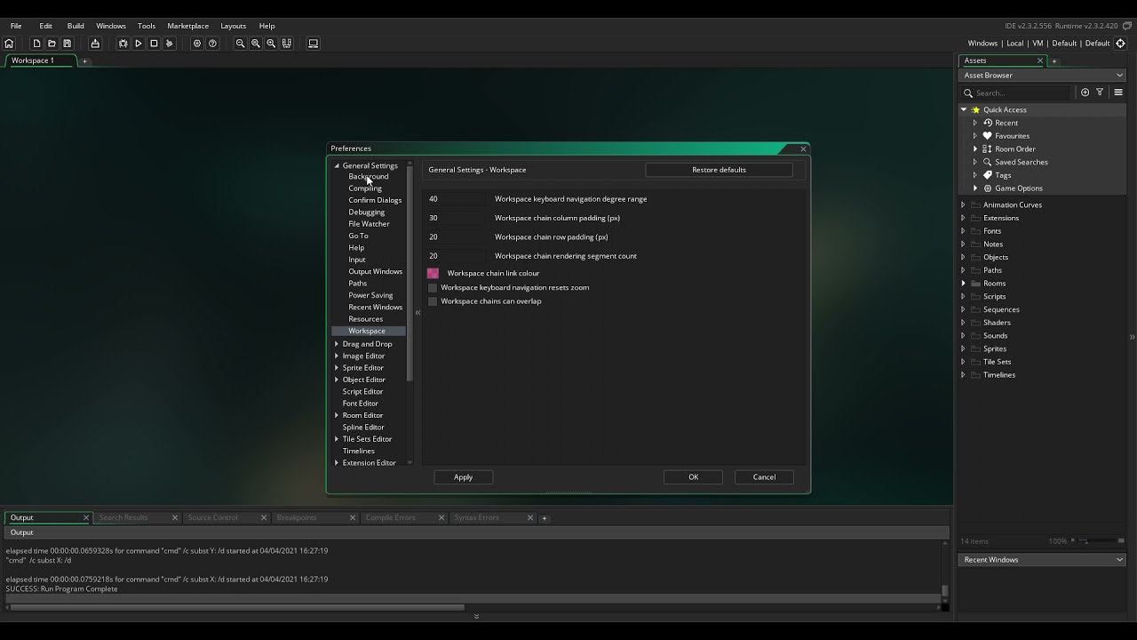 GameMaker Studio 2 Tutorial Custom Workplace