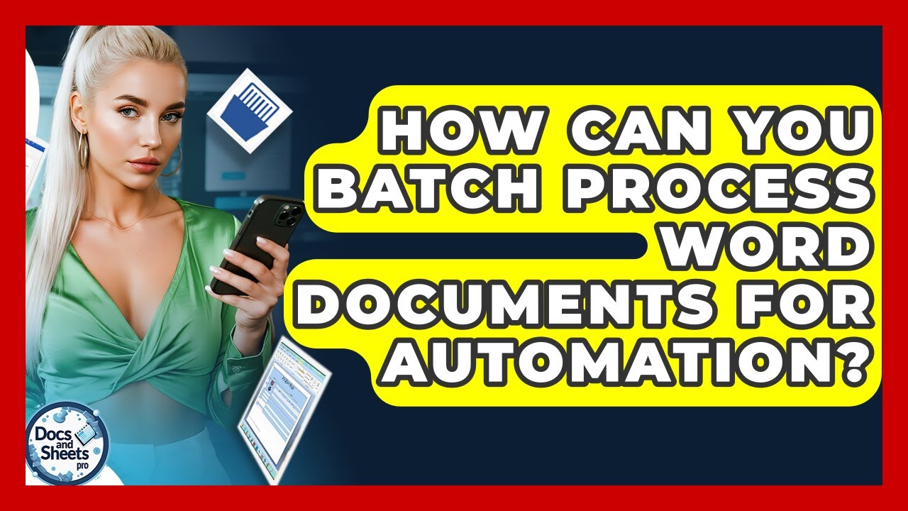 How Can You Batch Process Word Documents For Automation? - Docs and Sheets Pro