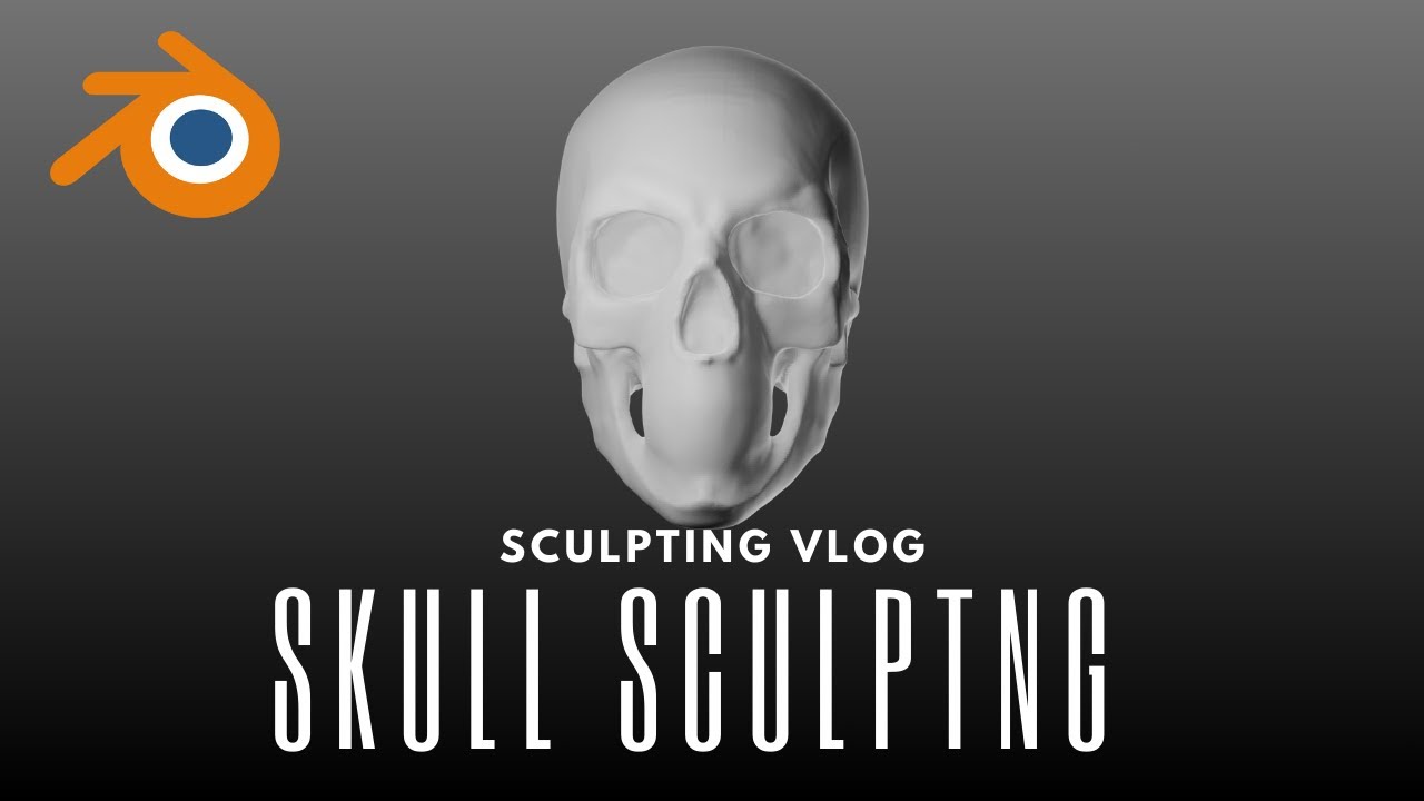 skull sculpting time lapse