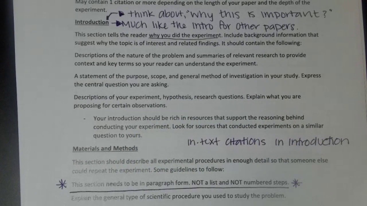 CHE 1141: Lab 6. Lab Report Guidance
