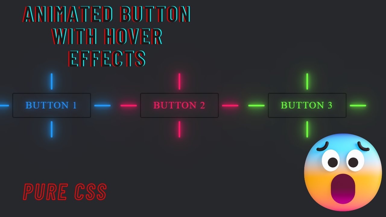 How to Create Animated Button with Hover Effects Using HTML and CSS | Tutorials