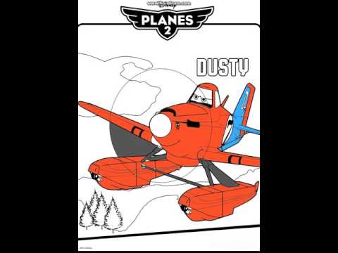 How to color Dusty Crophopper Disney movie Planes Coloring pages Speedcoloring