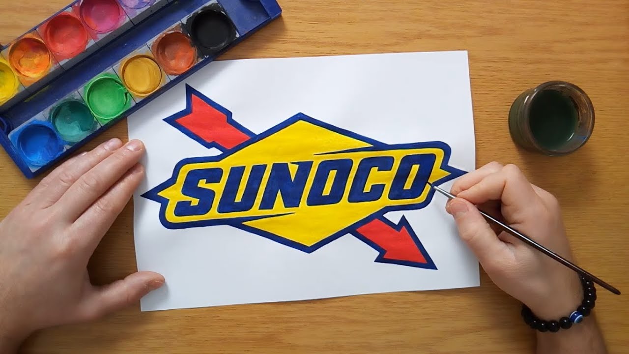 How to draw the SUNOCO logo