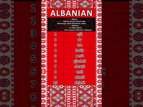 NUMBERS IN THE ALBANIAN LANGUAGE