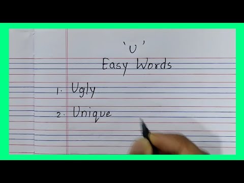 Words Starting with Letter U