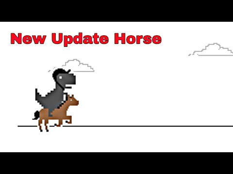 Chrome offline game | Dinosaur game New update Horse Gameplay - No internet