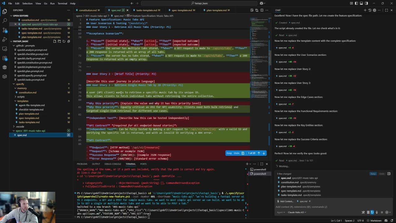 GitHub Spec Kit Experiment: Basic FastAPI Server Setup (Part 1/3)