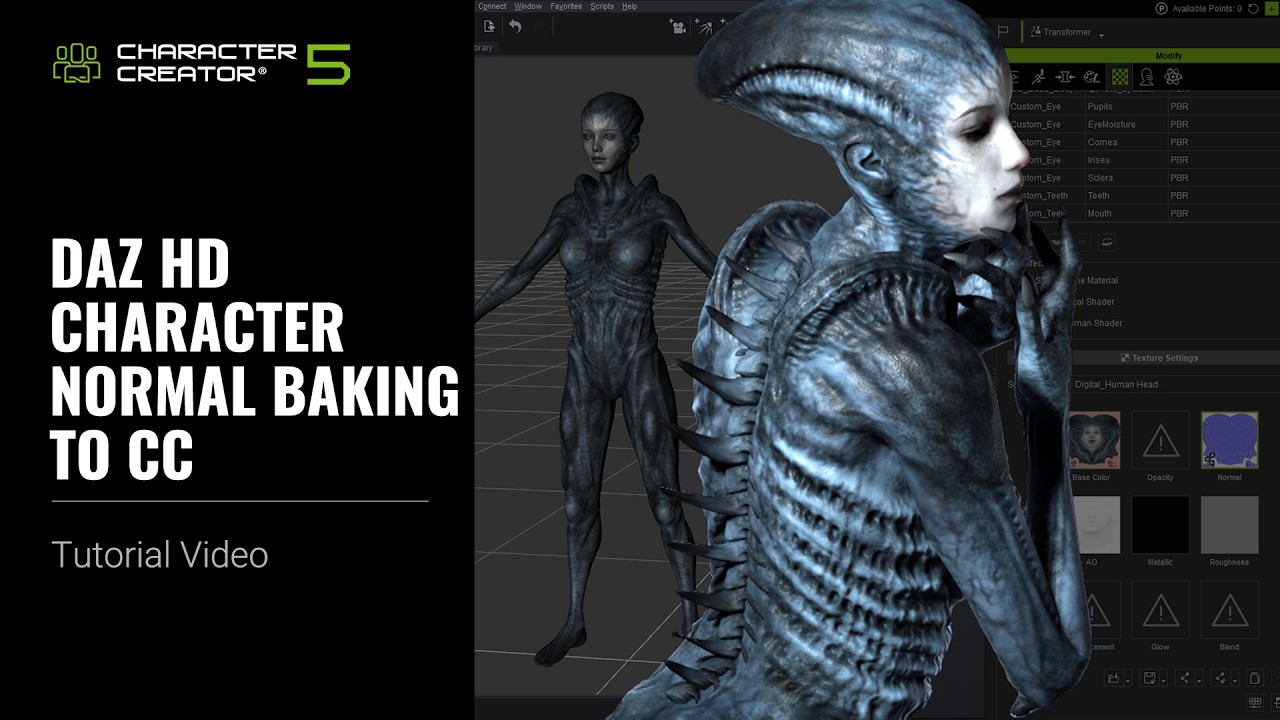 Daz HD Character Normal Baking to CC | Character Creator 5 Tutorial