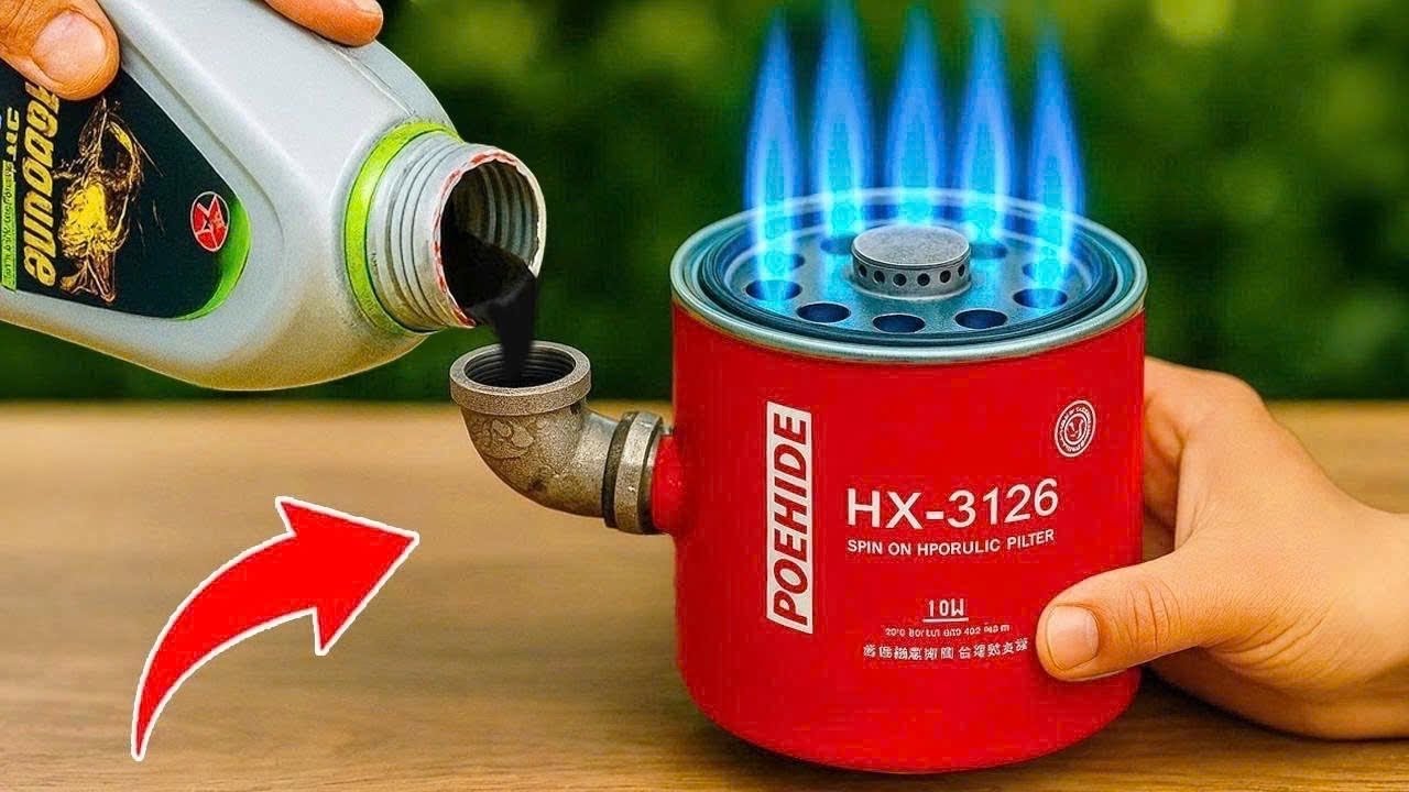 Billions Don’t Know This Secret! DIY Mini Stove with Oil Filter & CD