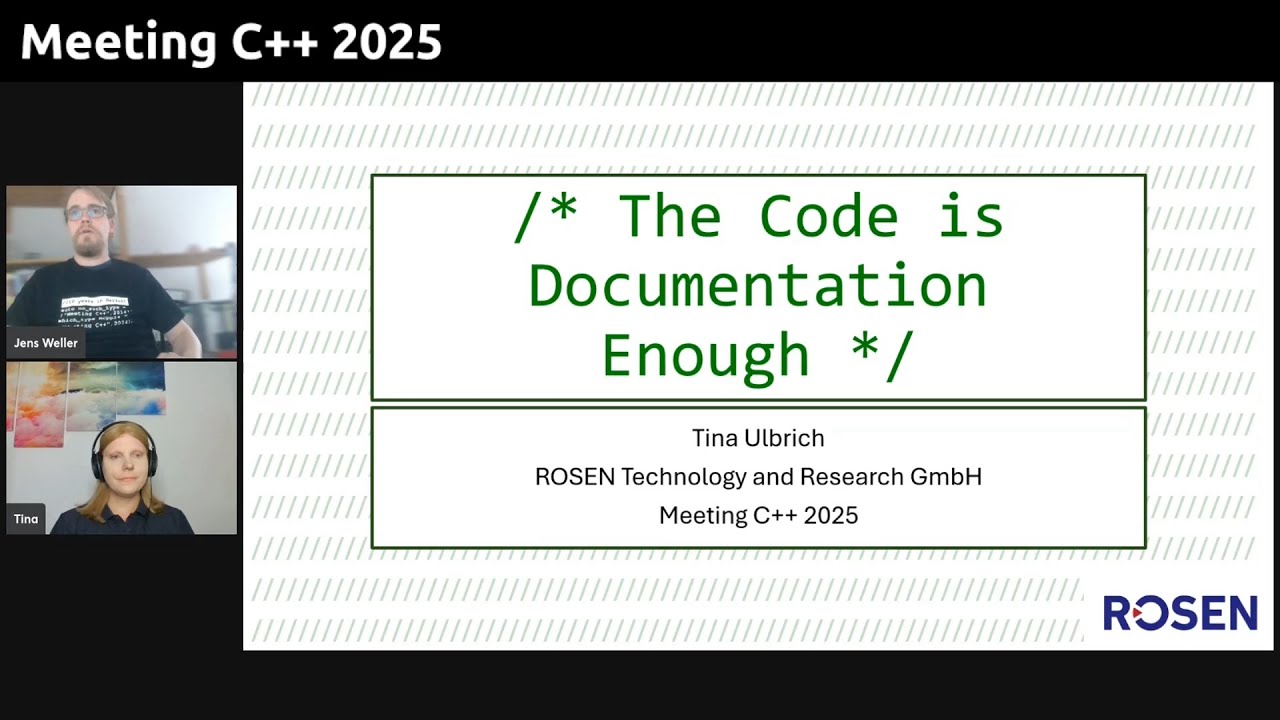The Code is Documentation Enough - Tina Ulbrich - Meeting C++ 2025