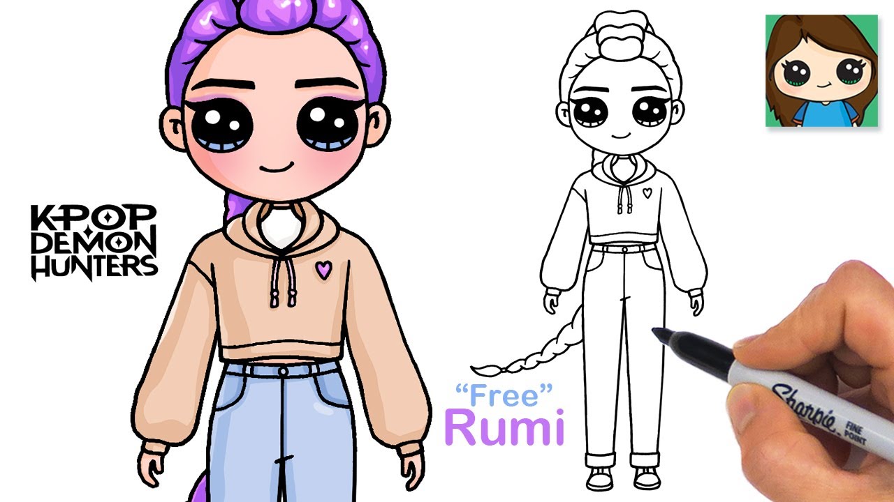 How to Draw Rumi | KPop Demon Hunters 