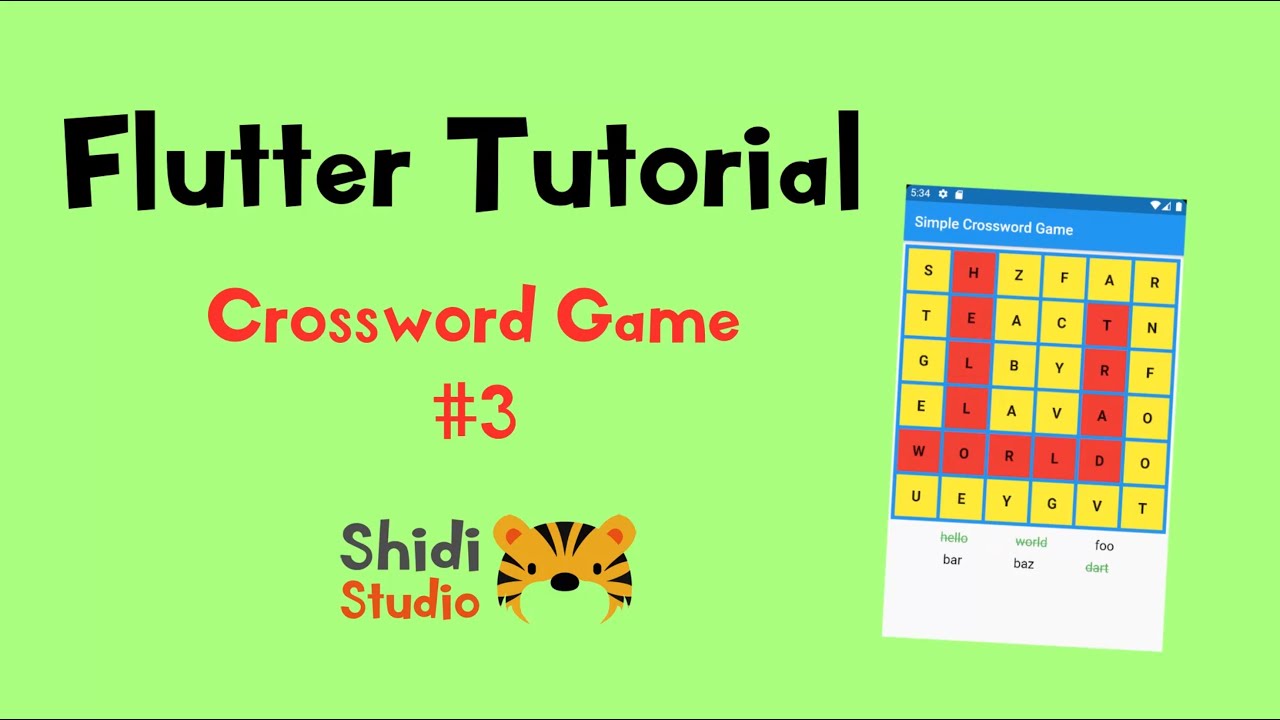Simple Crossword Flutter Tutorial - Part 3