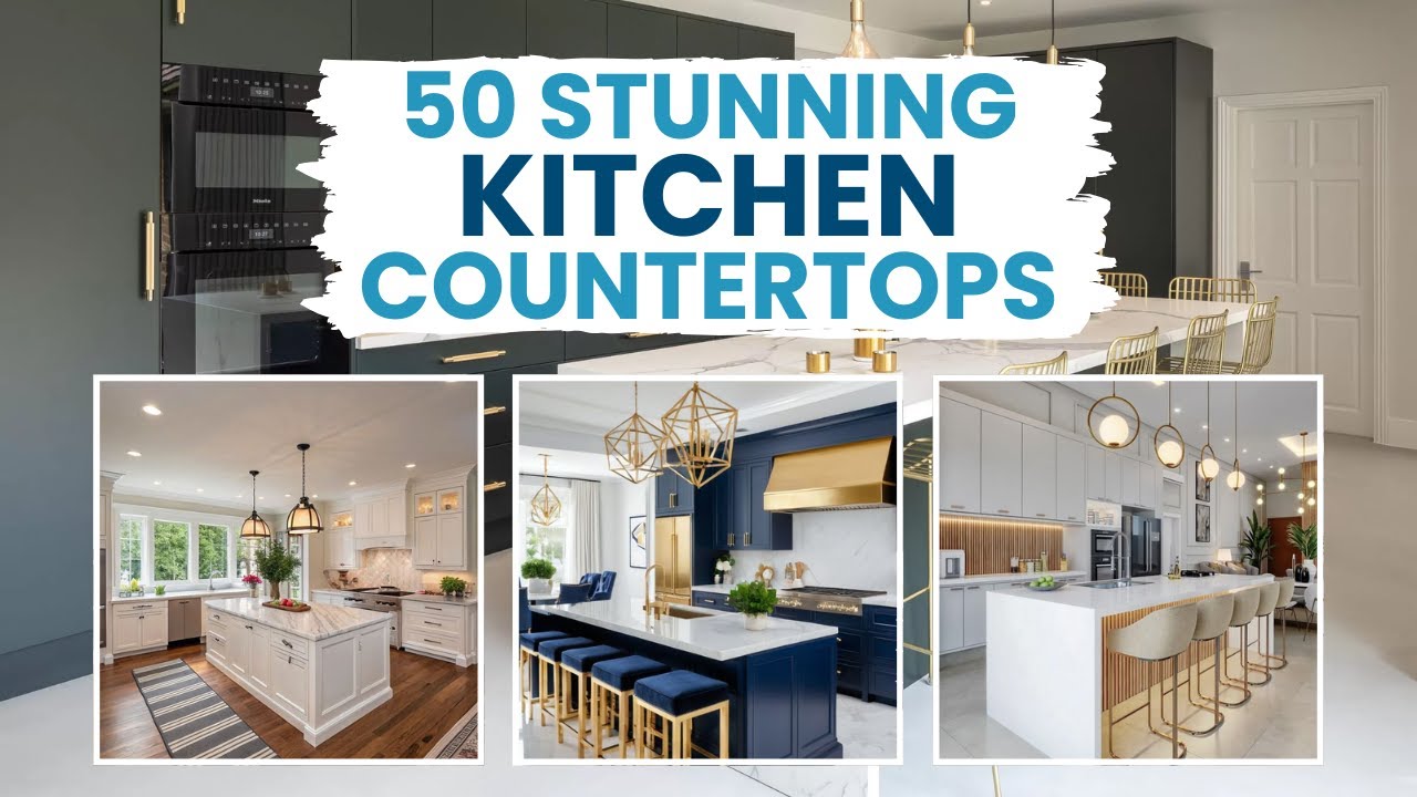 50 Best Kitchen Countertop Ideas for 2025 Latest Trends & Materials | kitchen countertop decor ideas