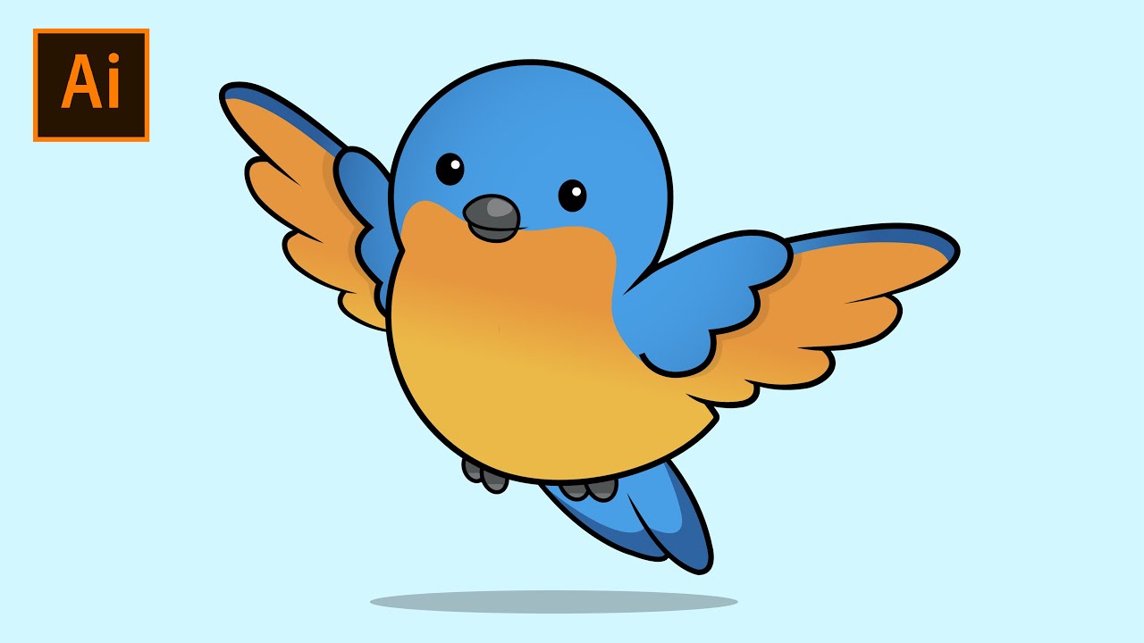 How To Draw a Bird | Bird Vector Art | Adobe Illustrator CC Tutorial