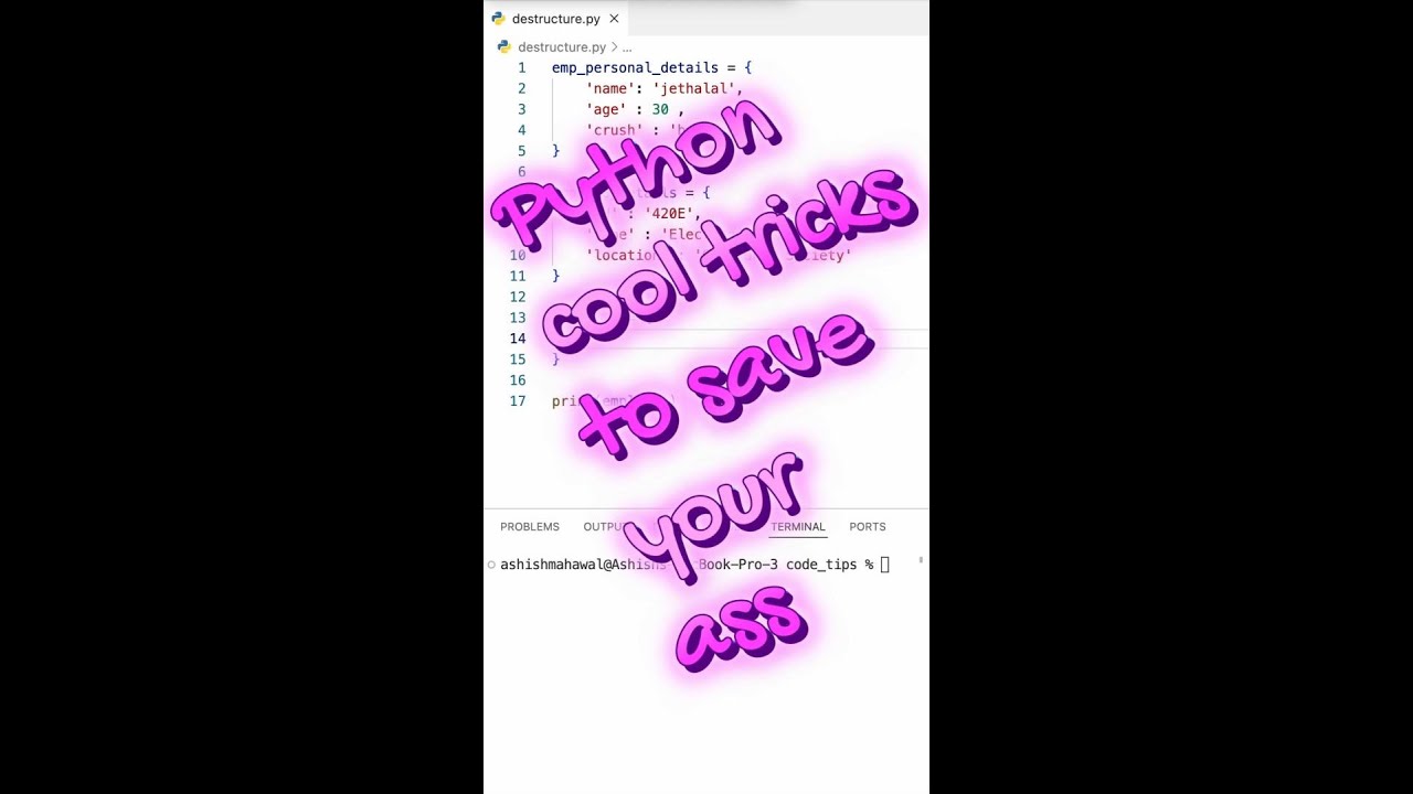 Python Cool Trick to save your time Trick #1#pythonprogramming