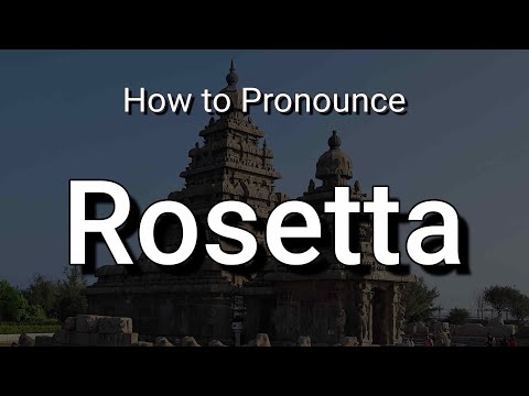 Rosetta: Pronunciation and Meaning