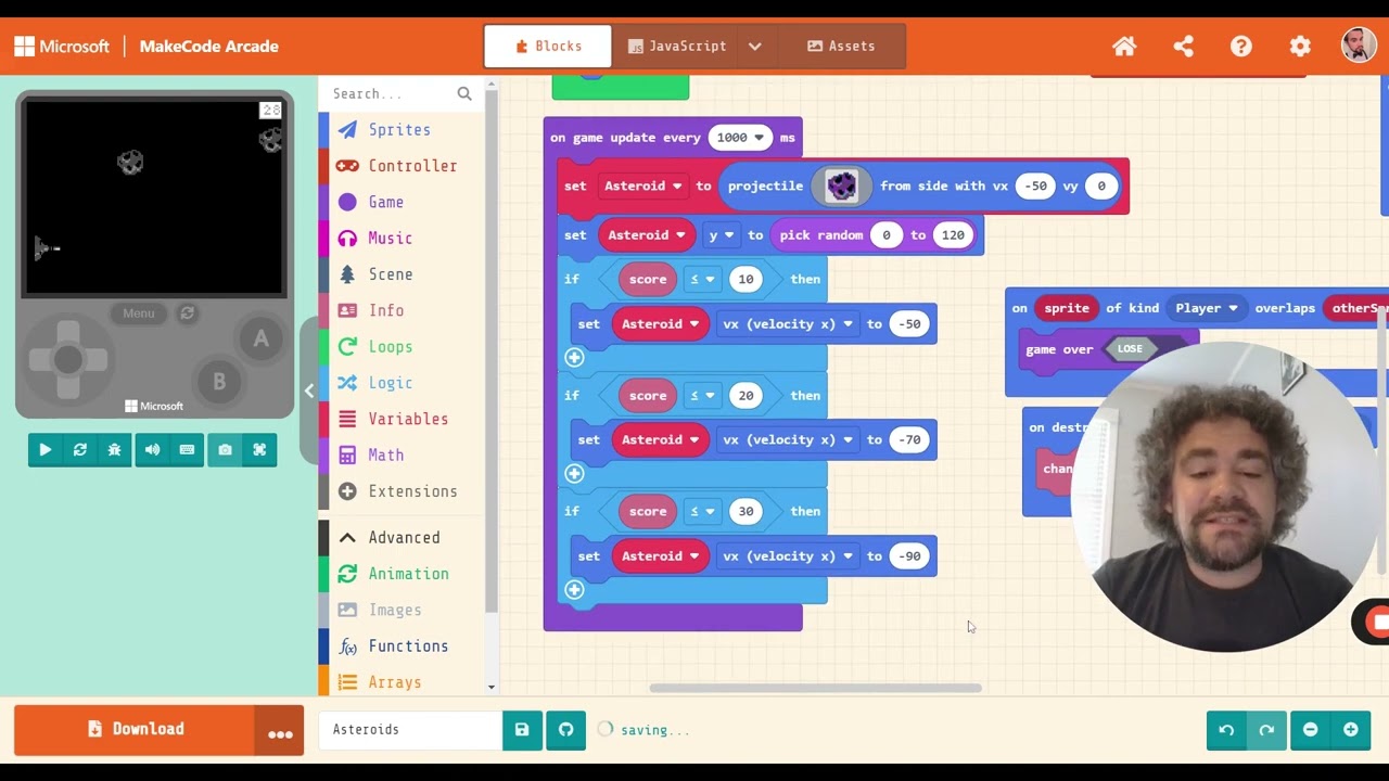 Lesson 7 Logic and Conditions in Programming with MakeCode Arcade
