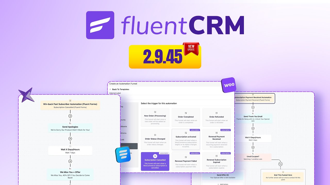 What’s New in FluentCRM 2.9.45 | Scale Up Your Subscription Business with New Features