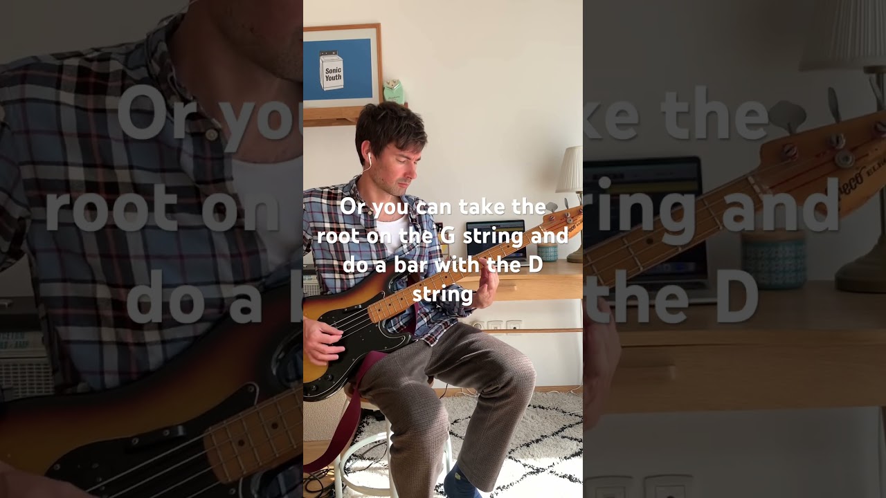 Chords on bass (PDF on my Patreon) #basstutorial #indierock