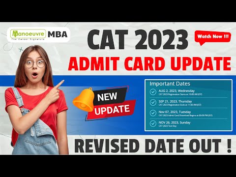 MBA CAT 2023 - Admit Card Update | Date Changed/Revised | Important Dates | Watch Now