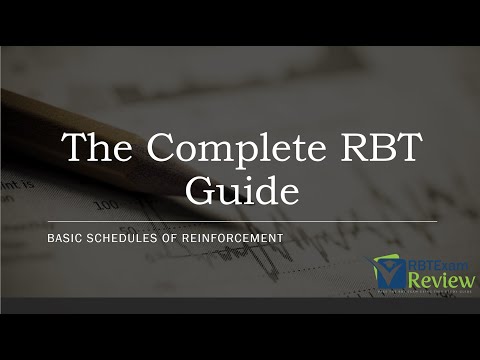 The RBT Study Guide - Reinforcement Schedules | RBT Exam and Competency Assessment Review