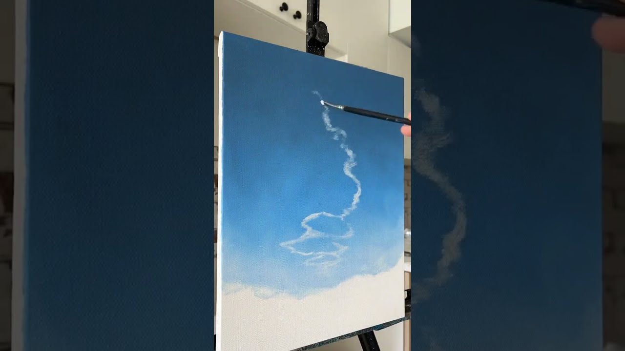 Painting a landscape memory from my trip to eastern Washington #shorts #acrylicpainting #art