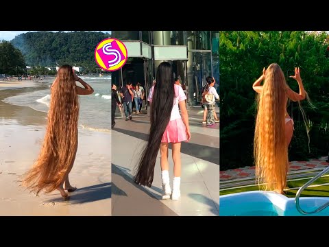 Girls With Extremely Long Hair - New Real Life Rapunzels Musically Compilation 2023