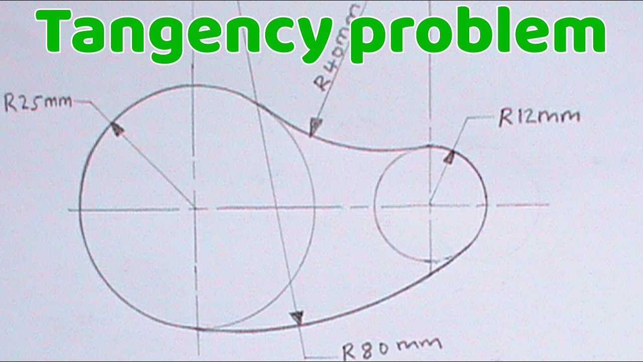TANGENCY PROBLEM 3 || ENGINEERING DRAWING || TANGENCY || TECHNICAL DRAWING