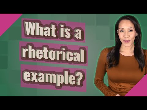 What is a rhetorical example?