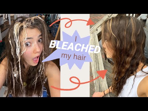 Highlighting my own DARK BROWN hair at home with BLEACH?!? | Step-by-Step Guide so you can too!