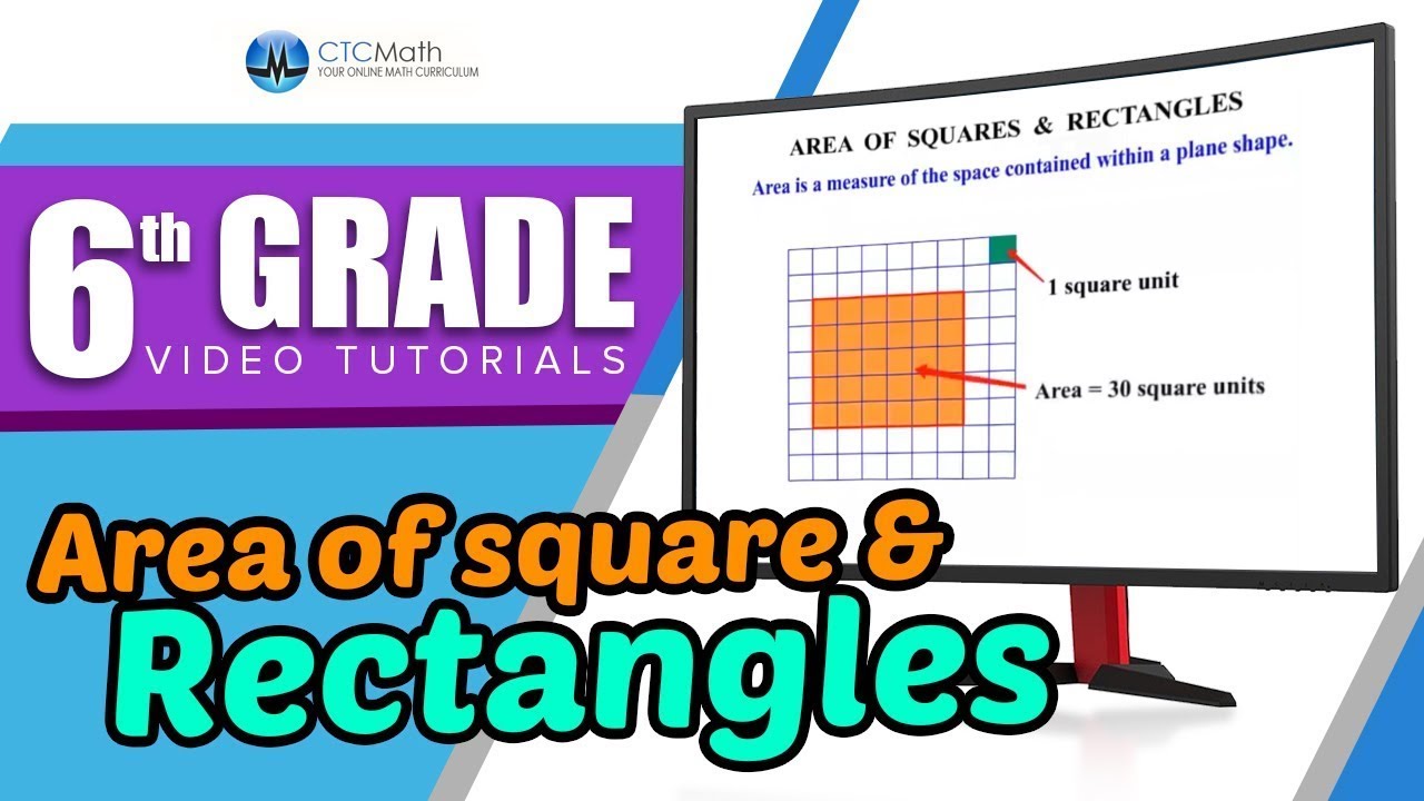 6th Grade Math Tutorials: Area of Squares and Rectangles