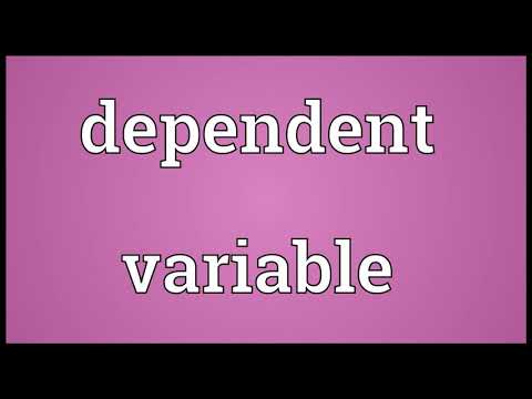 Dependent variable Meaning